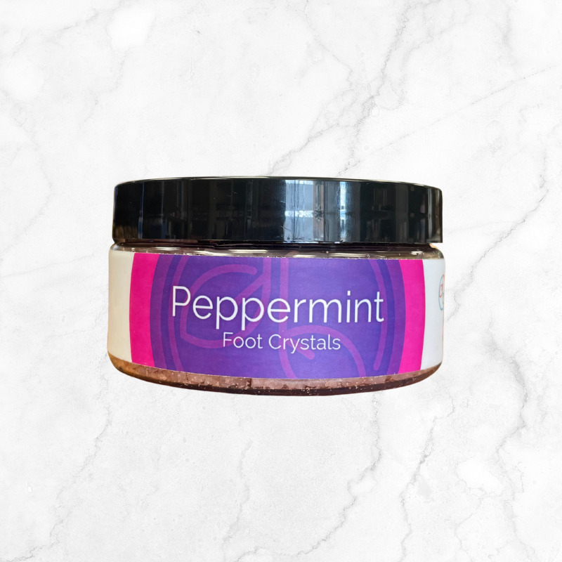 Peppermint Foot Crystals - Limited Quantity of 8 oz jar - Daisy Blue ...